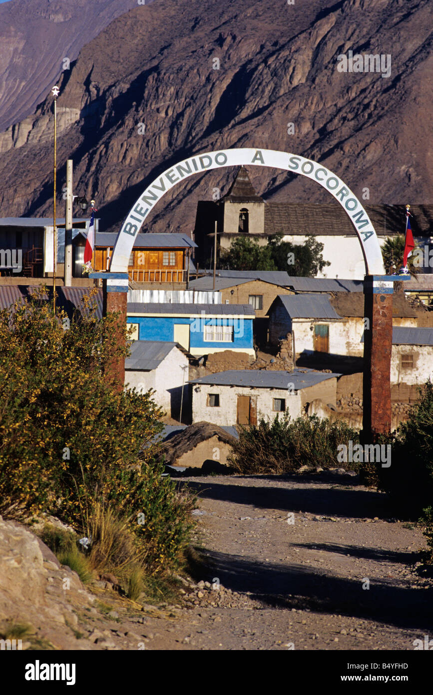 Socoroma an Aymara village in Region I Tarapaca of Chile South America ...