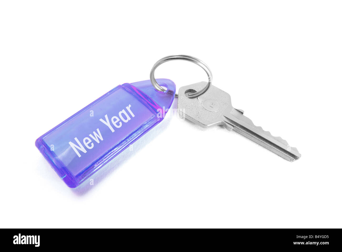 Key with New Year Key Ring Stock Photo - Alamy