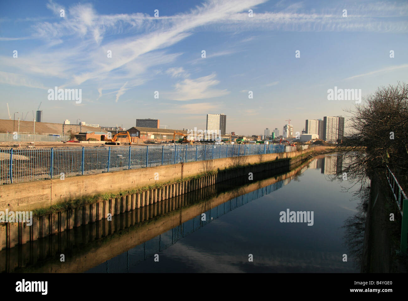 The view south east from Marshgate Lane in the direction of the site of ...