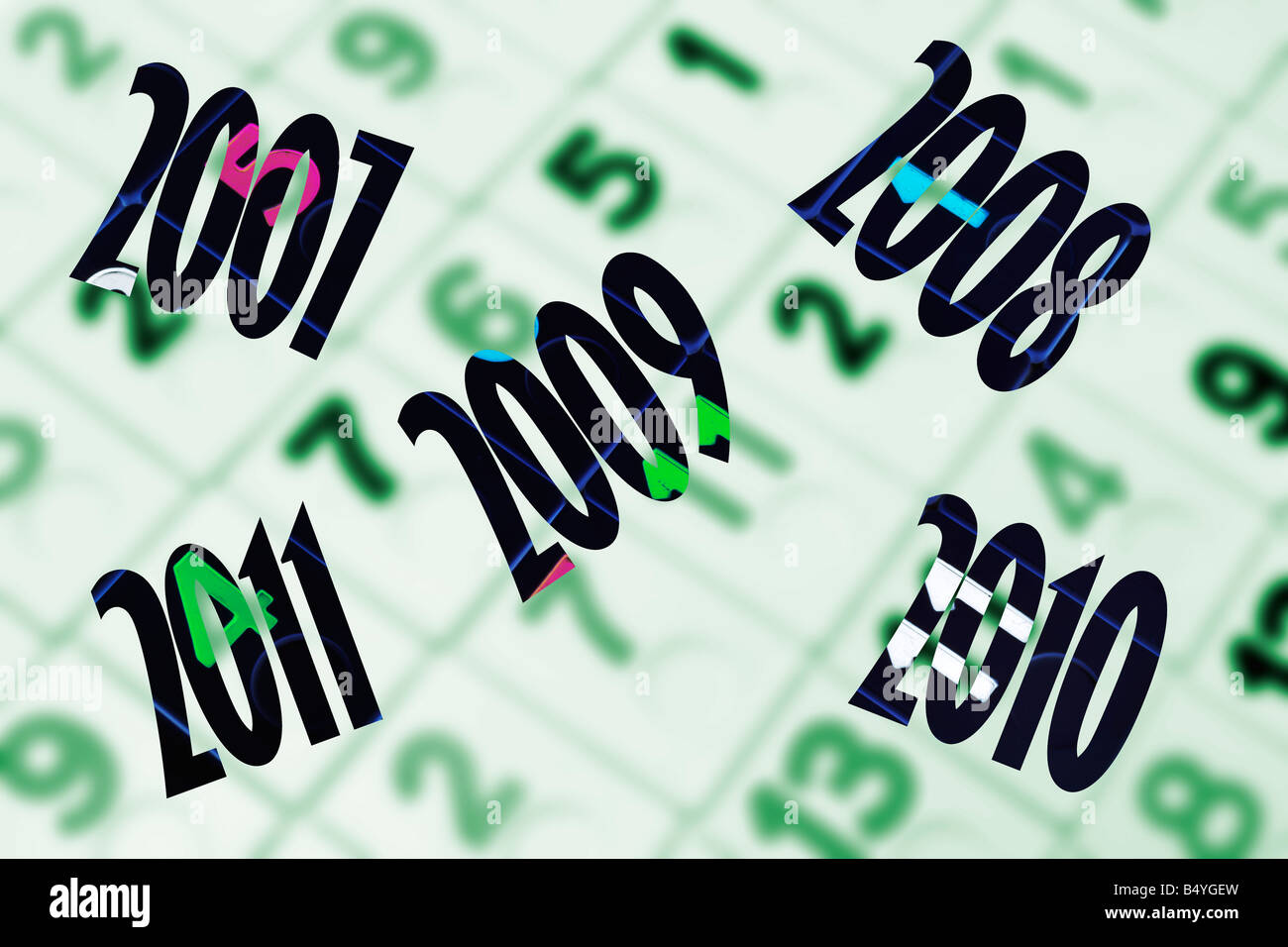 Years with Number Background Stock Photo - Alamy