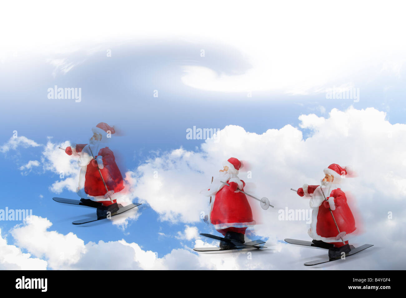 Santa Figures and Clouds Stock Photo - Alamy