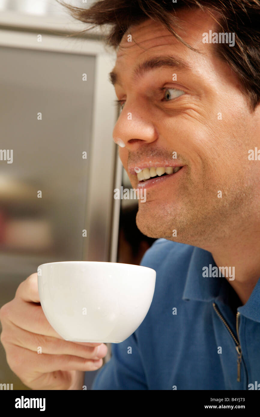 man with a cup Stock Photo - Alamy