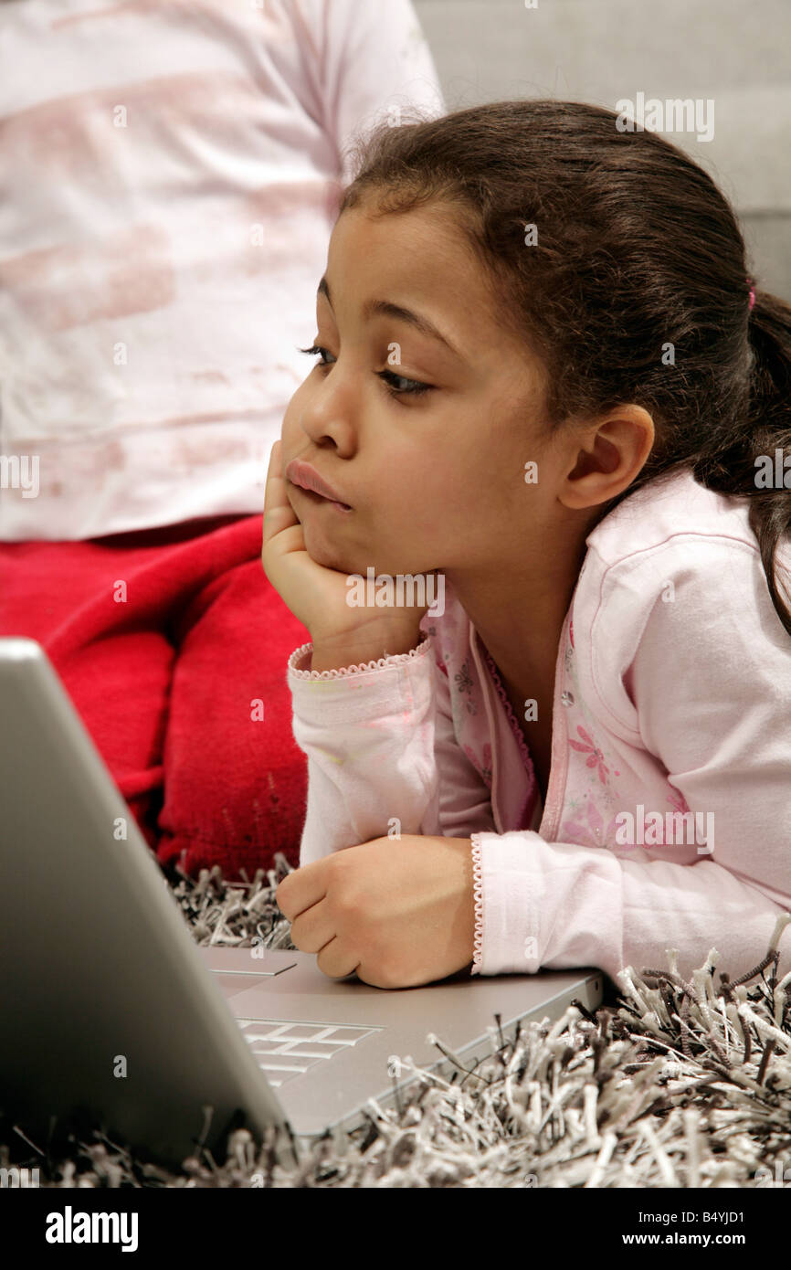 Two girls laptop computers on hi-res stock photography and images - Alamy