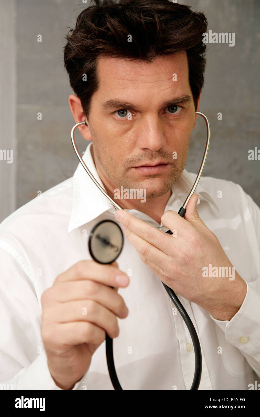 doctor with stethoscope Stock Photo - Alamy