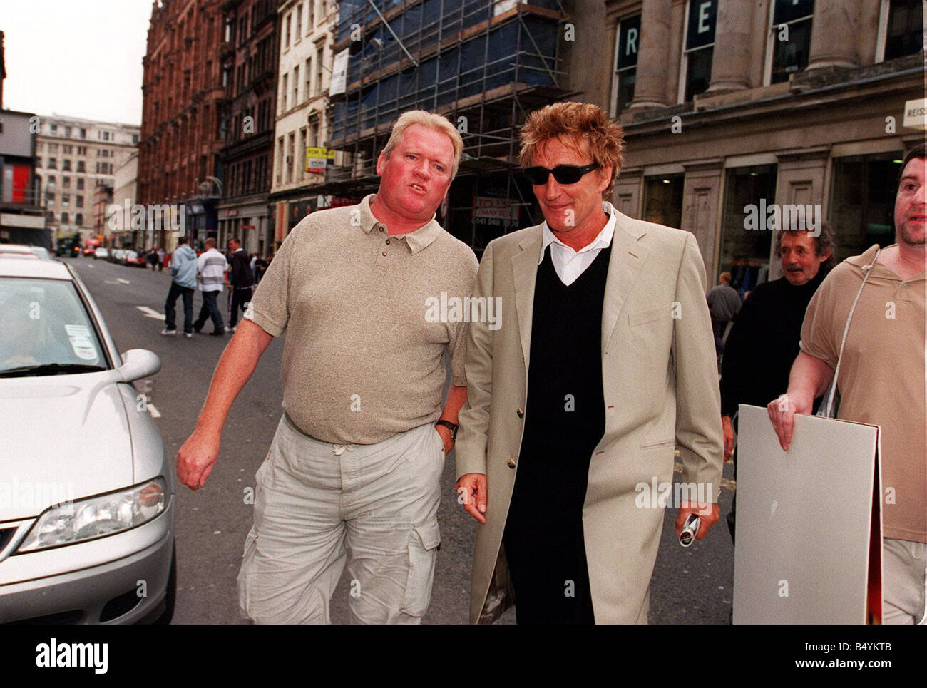 Bob Shields with singer Rod Stewart September 2001 Stock Photo - Alamy