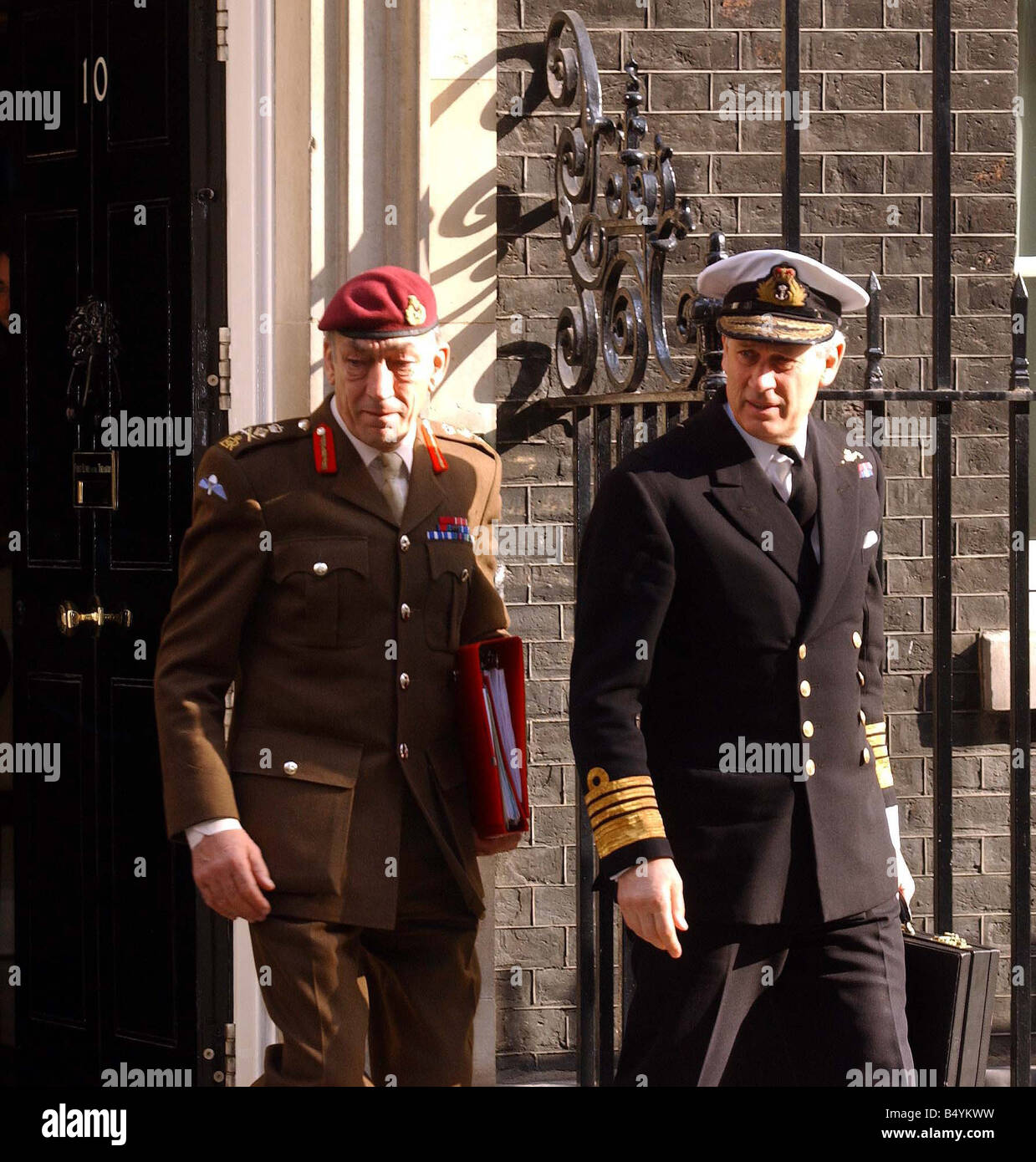 General Sir Michael Jackson Mike Jackson and Rear Admiral Boyce leave ...