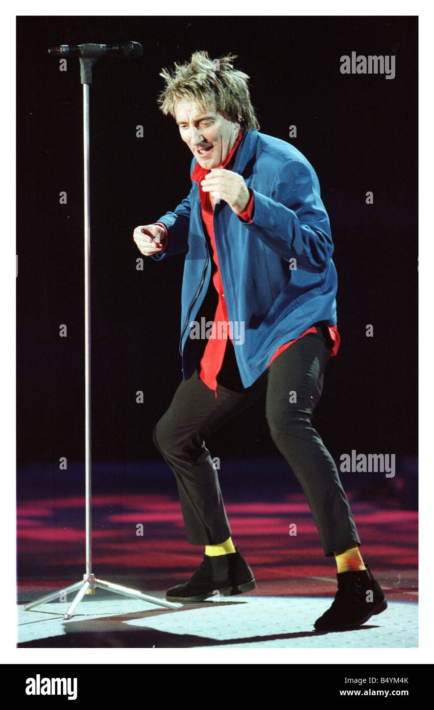 Rod Stewart in concert in Keil Germany December 1998 on stage ...