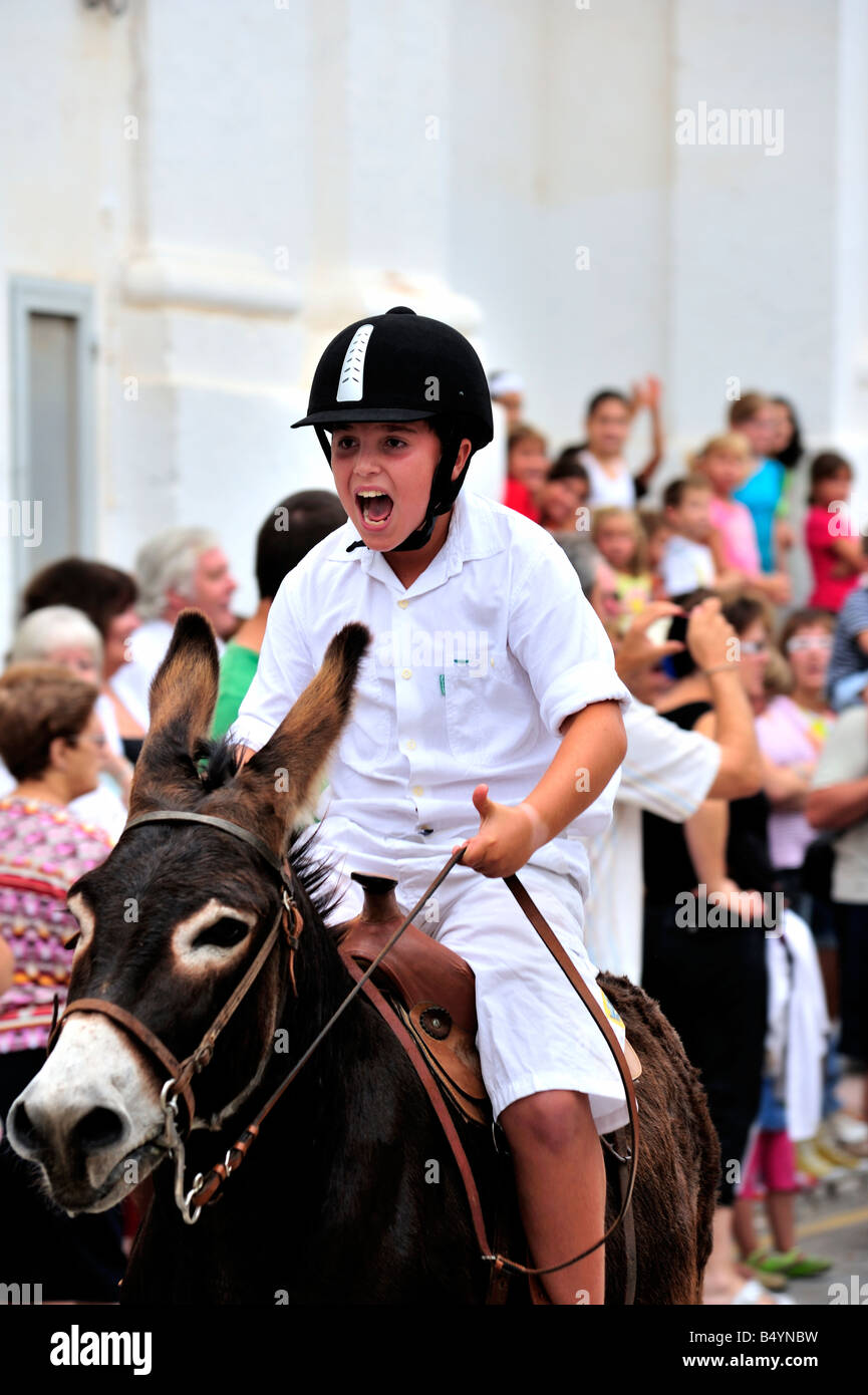 Boy riding a donkey hi-res stock photography and images - Alamy