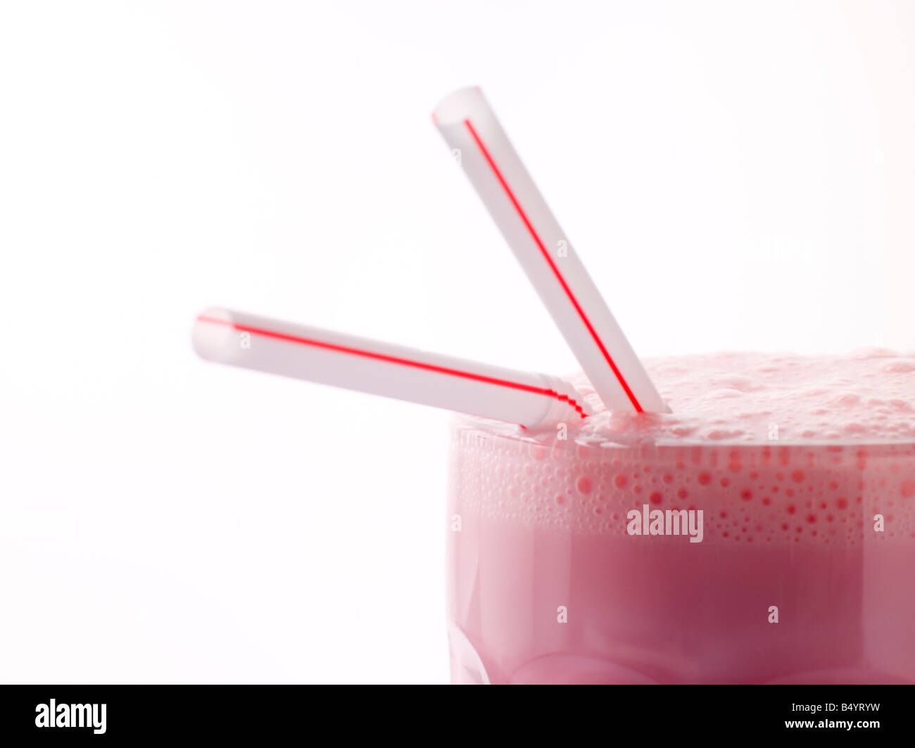Glass of strawberry milkshake hi-res stock photography and images - Alamy