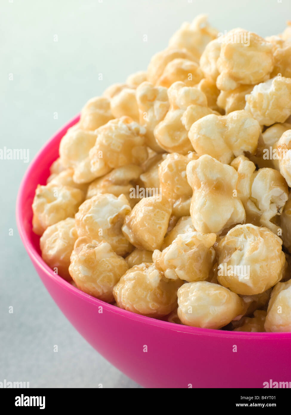 Bowl Of Toffee Popcorn Stock Photo - Alamy