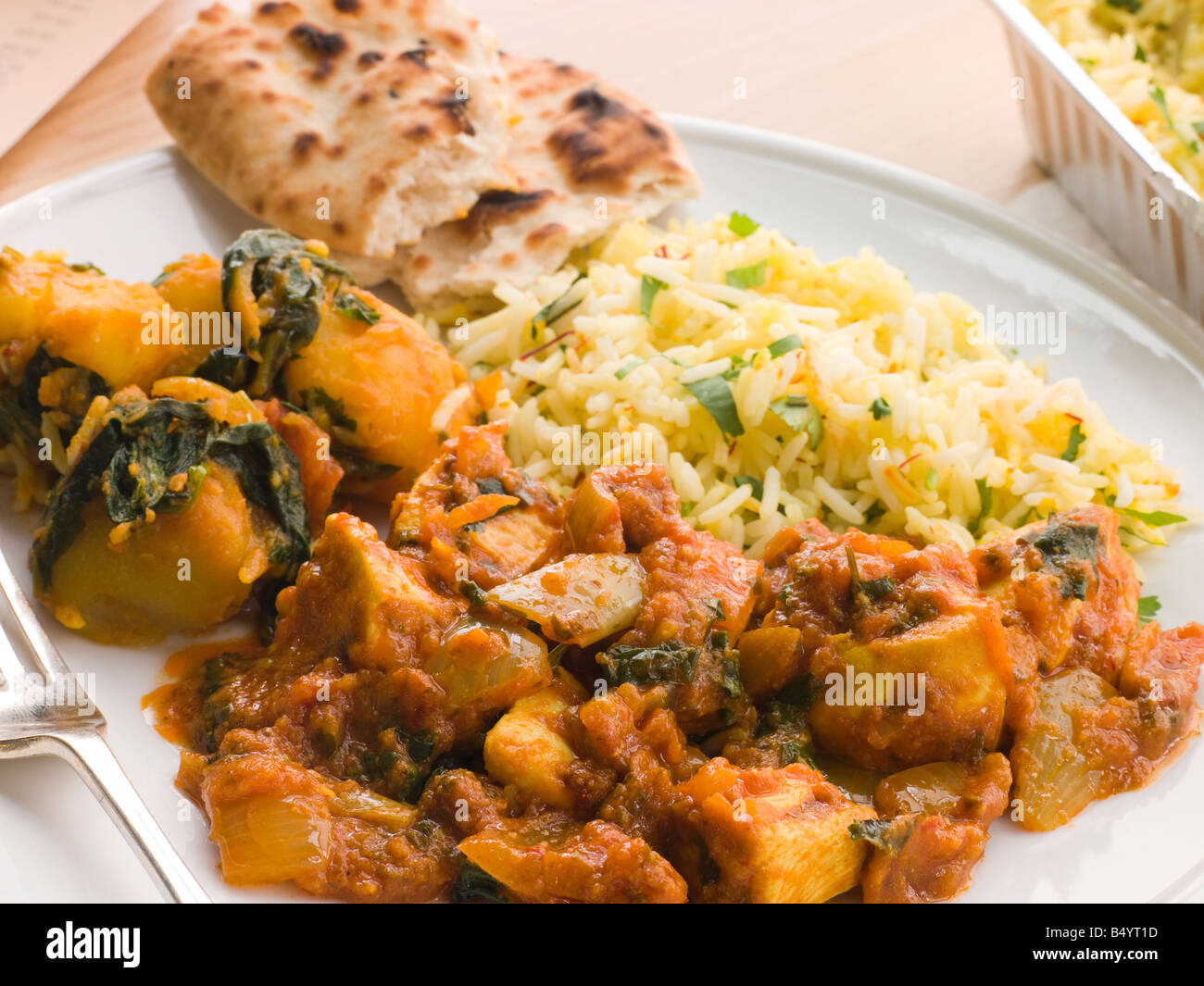 Indian pilau plate hi-res stock photography and images - Alamy