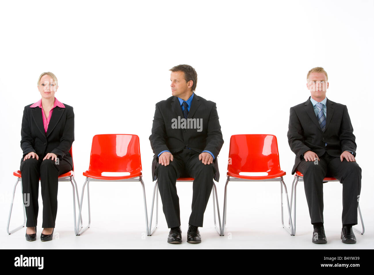 Businesswoman sitting in plastic chair hi-res stock photography and ...