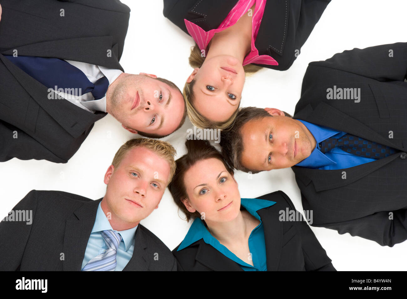 High Angle View Of Business People Stock Photo - Alamy