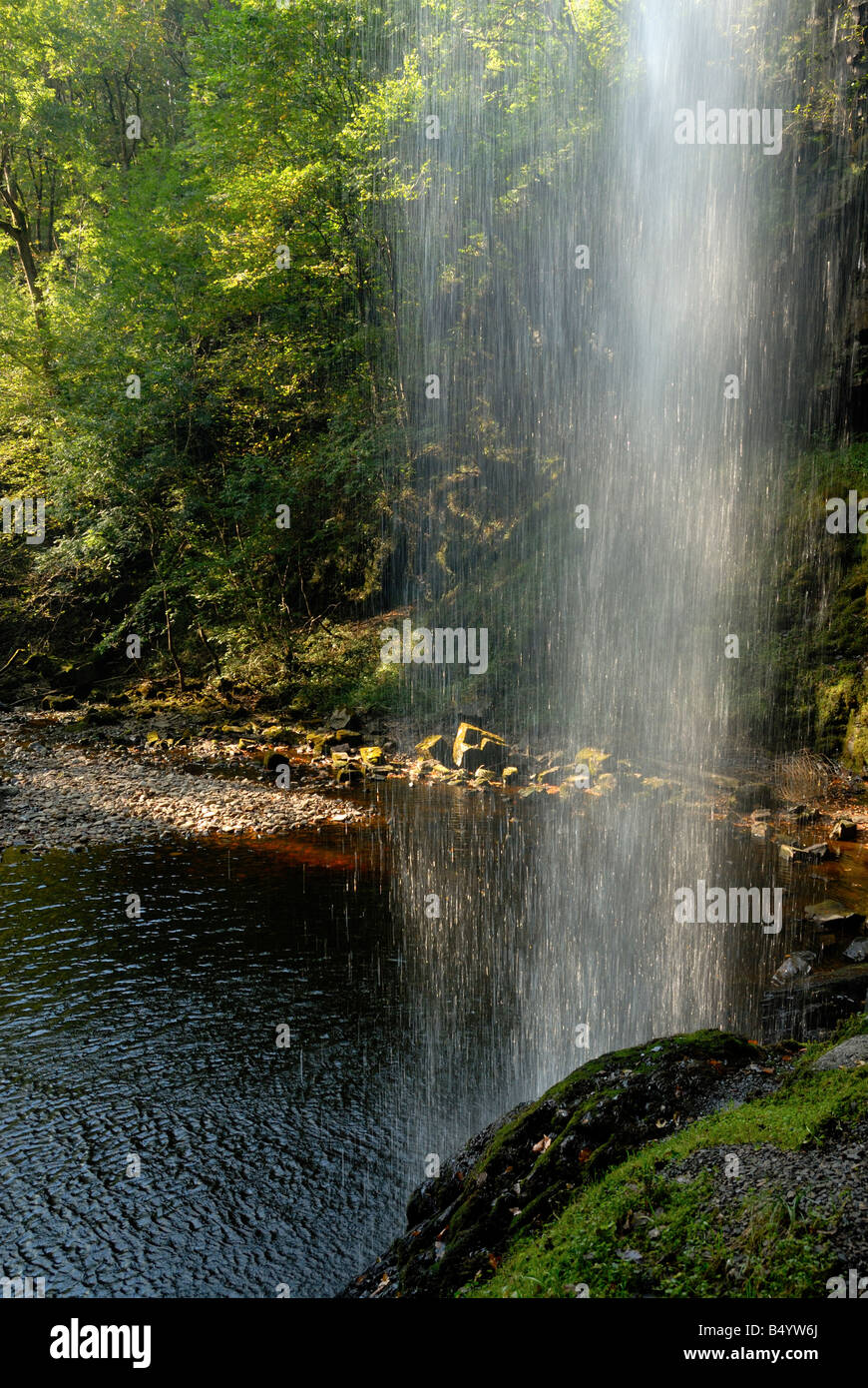 Walk behind waterfall wales hi-res stock photography and images - Alamy