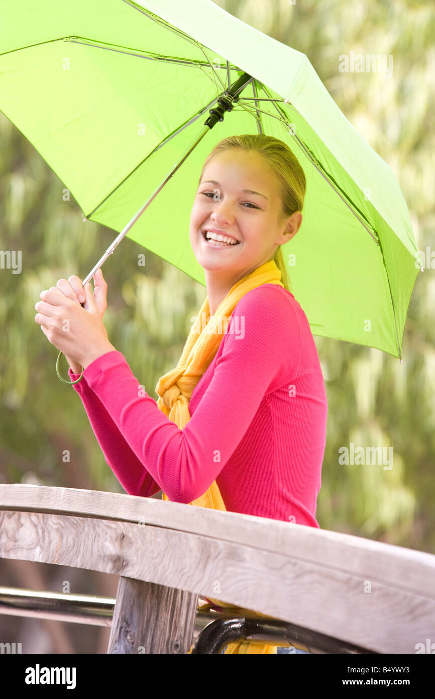 Portrait Of Teenage Girl Outdoors Stock Photo - Alamy