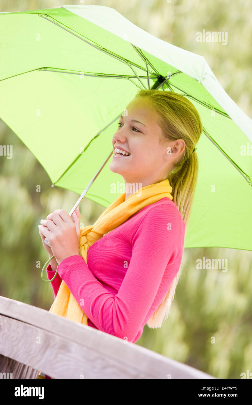 Portrait Of Teenage Girl Outdoors Stock Photo - Alamy