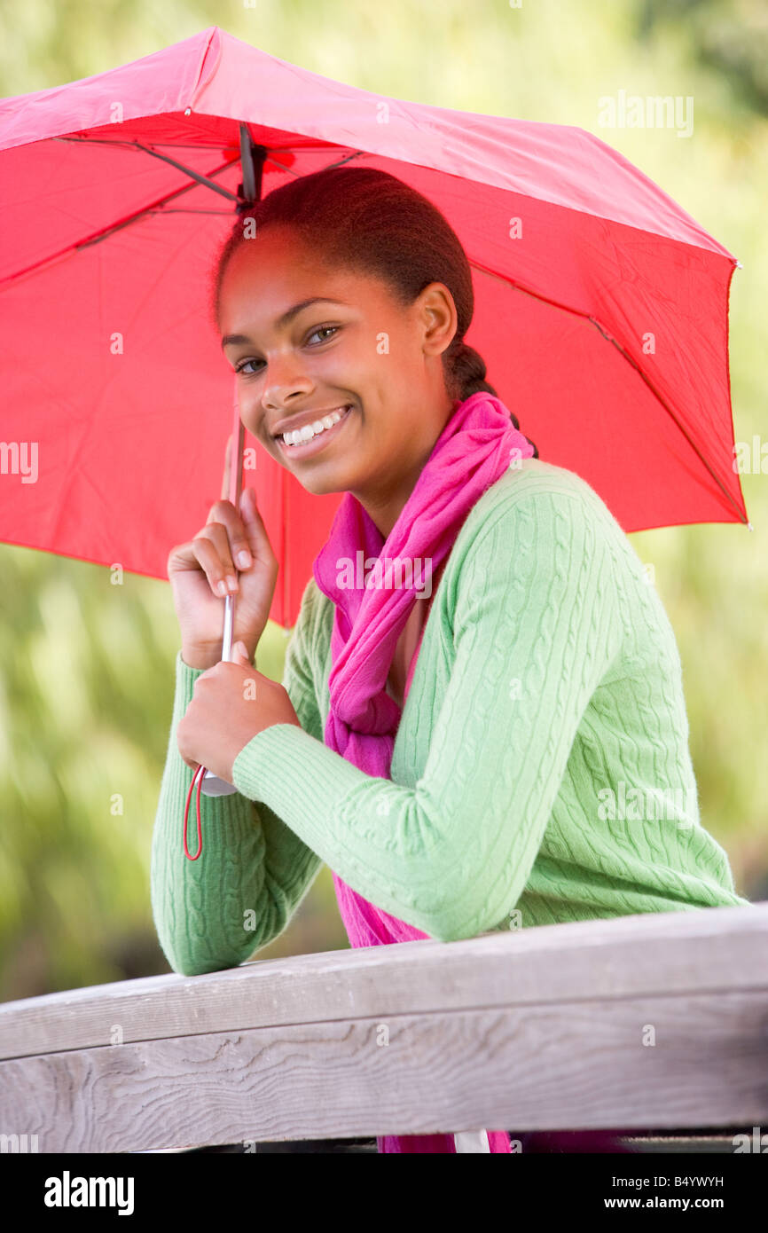 Portrait Of Teenage Girl Outdoors Stock Photo - Alamy