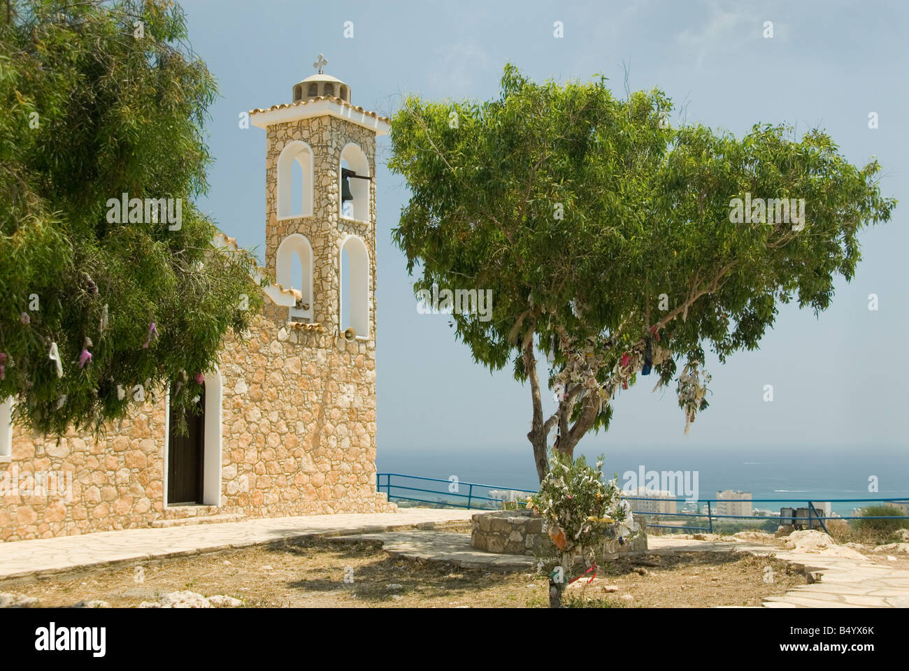 Colourful Rag Prayer Flags Tied to a Memory Tree in Front of the Church ...