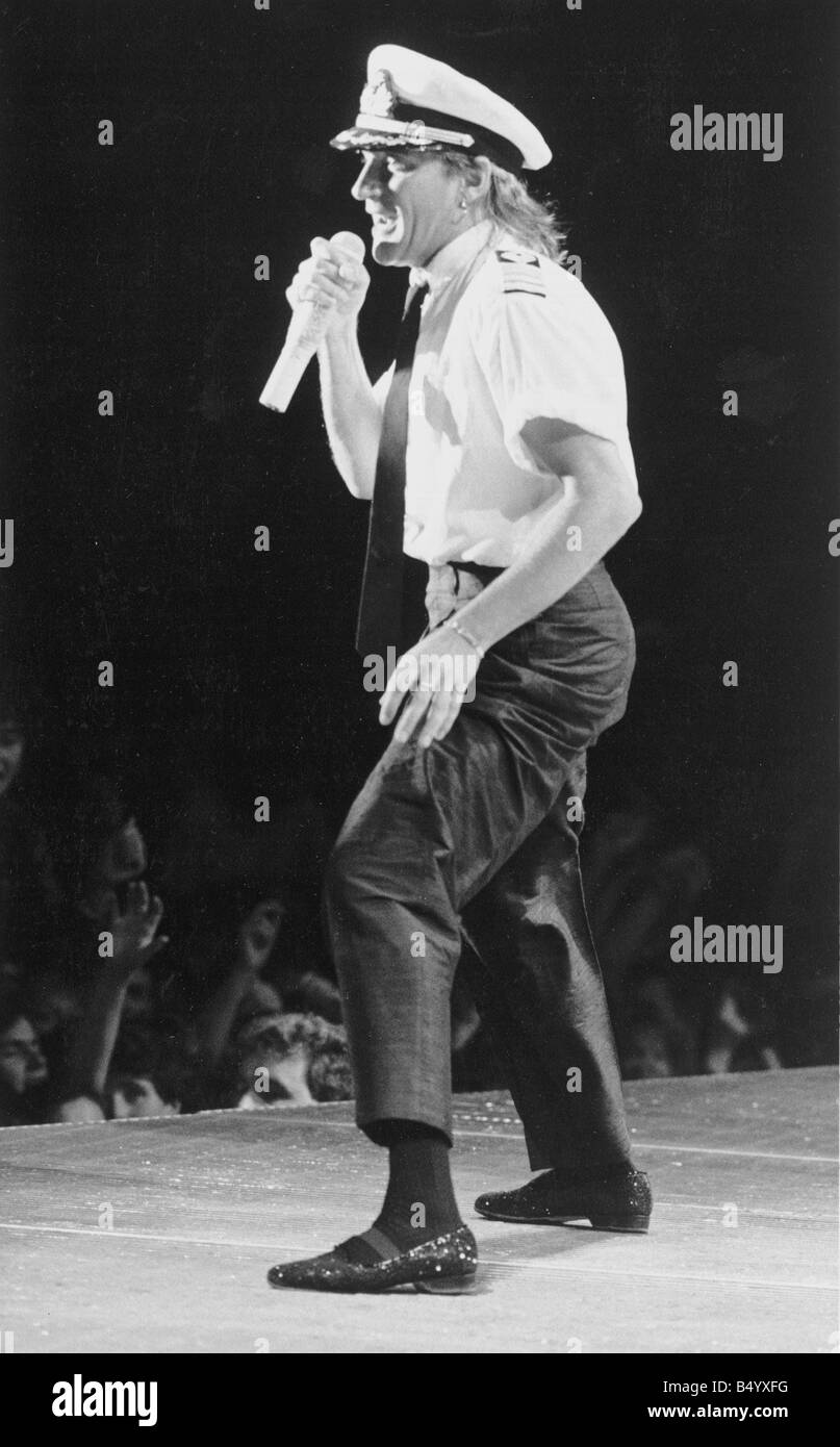 Rod Stewart ralies his fans at a live concert The audiences sing the words to every song from ...