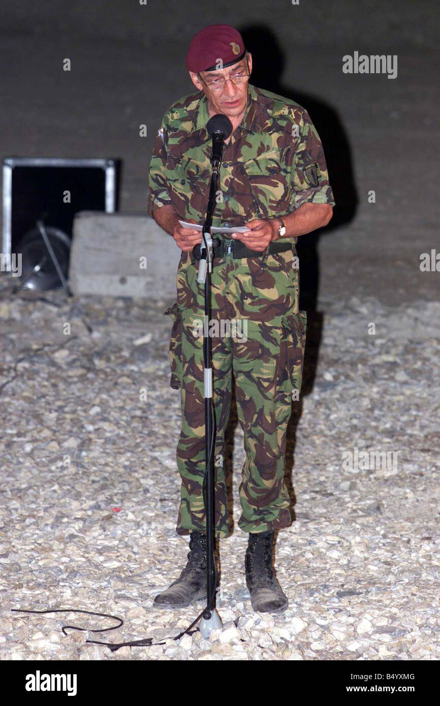 General Mike Jackson at French Base at Kumanovo June 1999 where he ...
