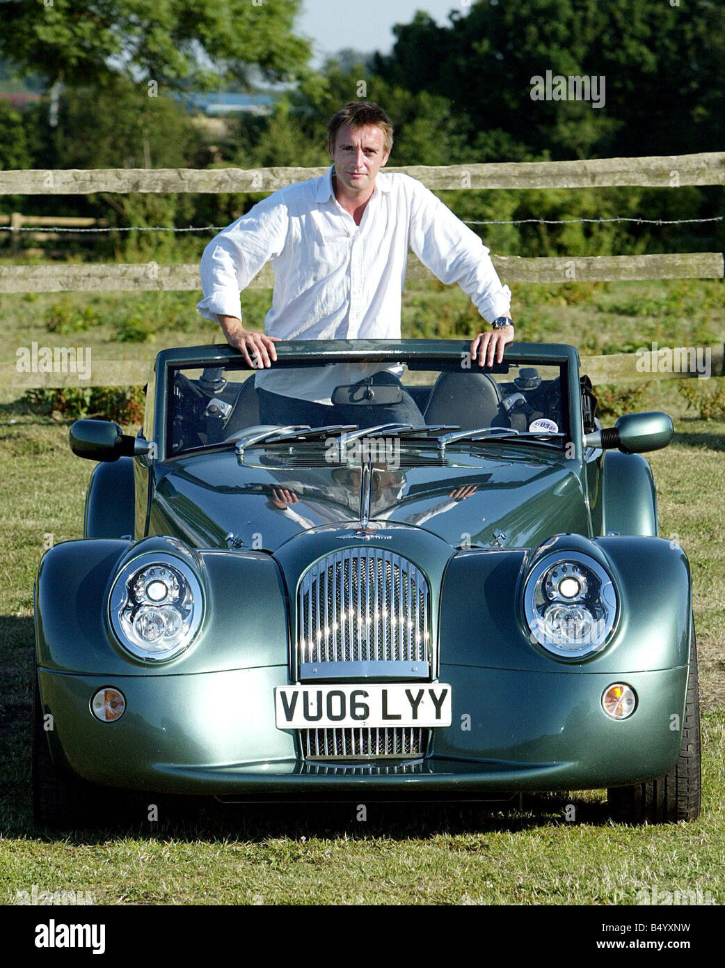 18 7 06 Richard Hammond with the new Morgan Stock Photo - Alamy