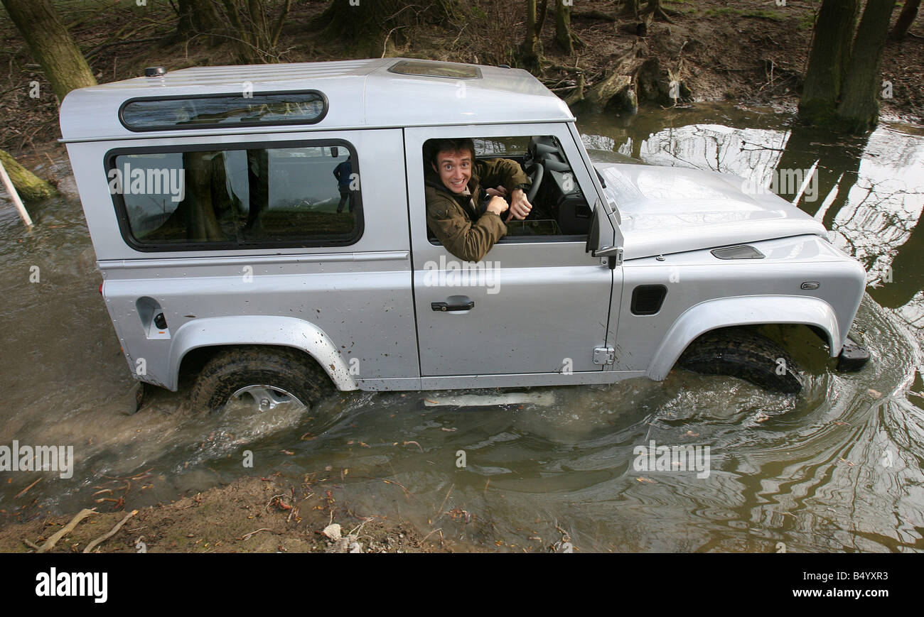 28 3 07 Richard Hammond road tests the new Land Rover Defender Stock ...