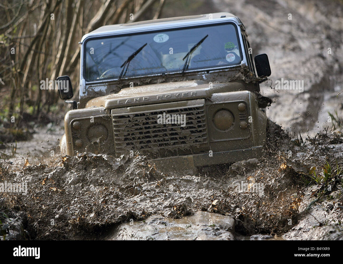 28 3 07 Richard Hammond road tests the new Land Rover Defender Stock ...