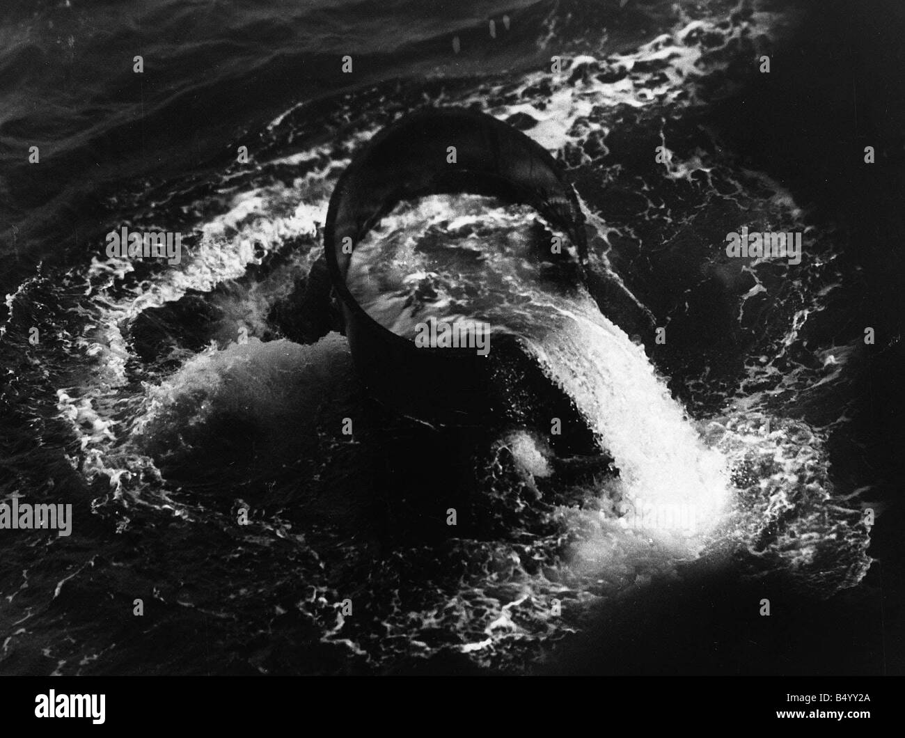 Sea Gem support leg is all that remains of the oil rig in 1965 after a ...