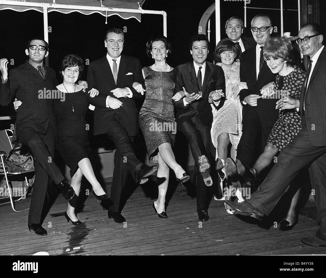 L to R Lional Bart Mrs Hinds Eamonn Andrews Duchess of Bedford Lionel ...