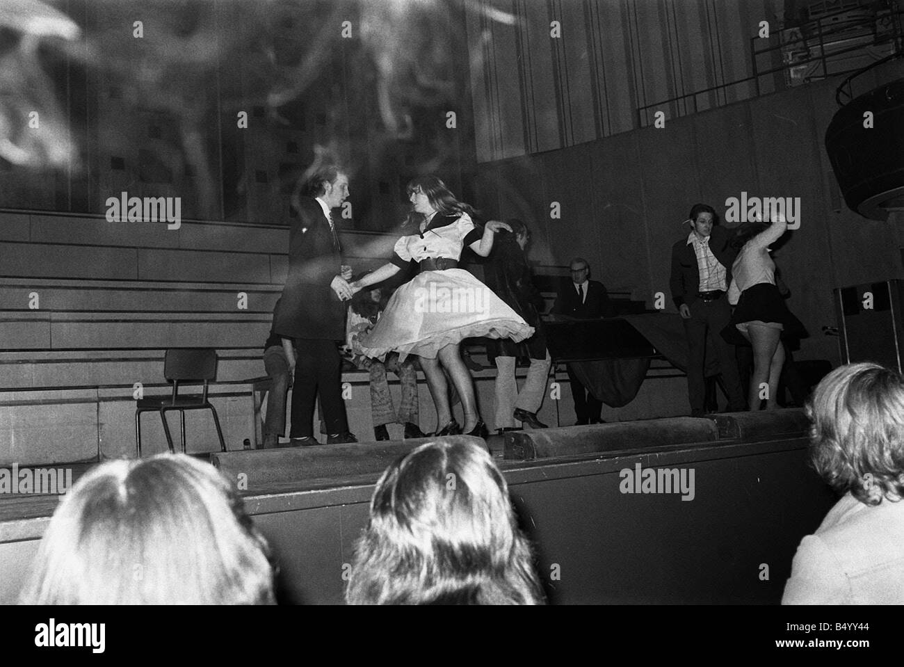 Chuck Berry concert riot 1975 fans twisting jiving on stage dancing ...