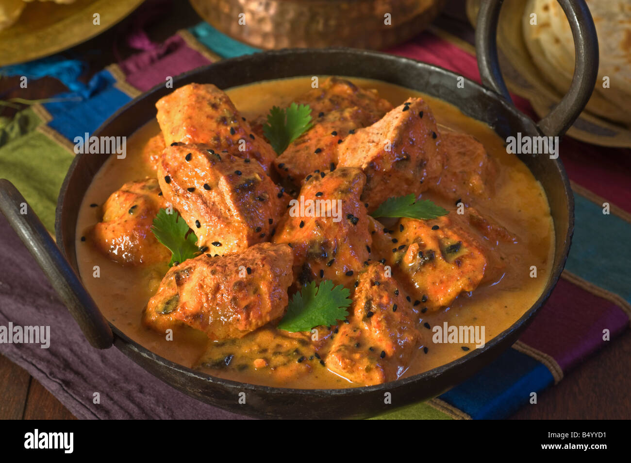 Balti chicken tikka masala curry Indian food Stock Photo - Alamy