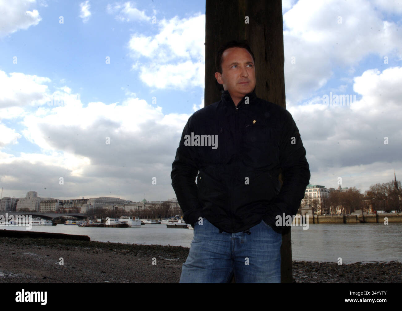 Actor Neil Fitzmaurice pictured on the south bank of the Thames in ...