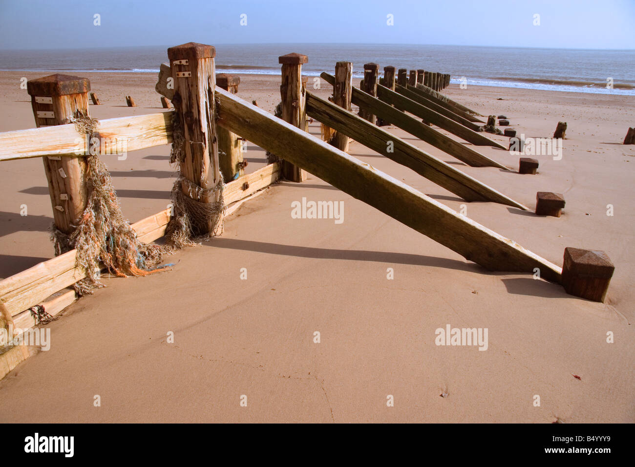 Groynes at Spurn Point Stock Photo - Alamy