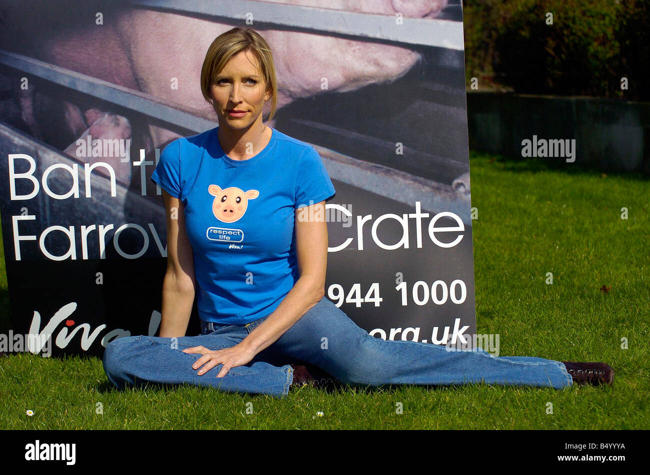 Heather Mills protesting ill treatment of pigs in London today. 15th ...