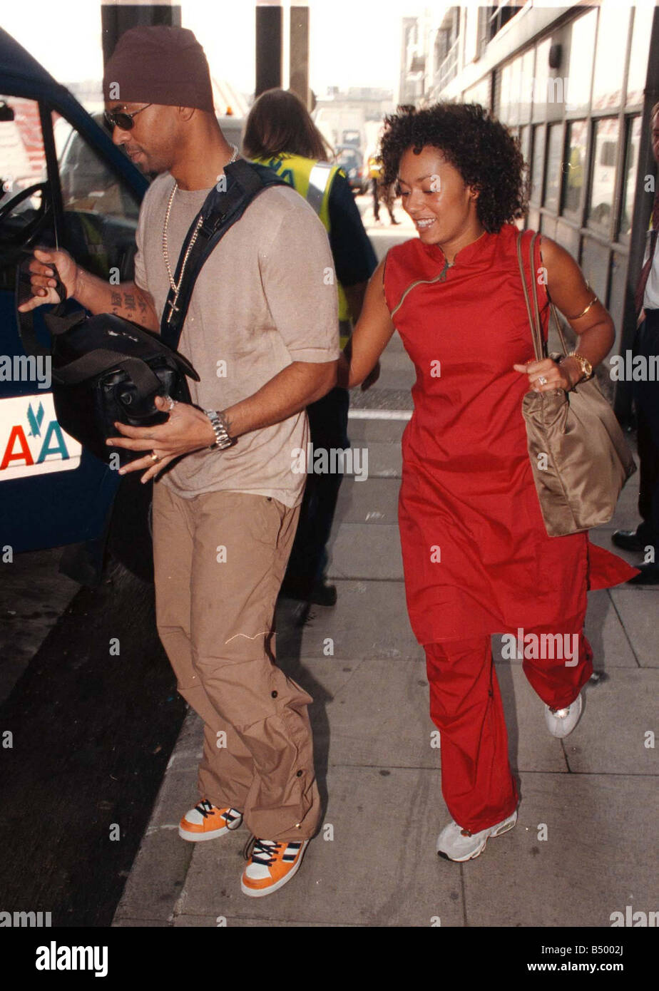 Spice Girl Mel B and husband Jimmy Gulzar Sep 1998 Newly weds leaving ...