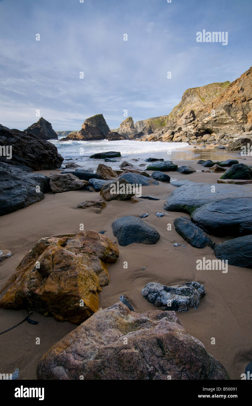 Bedruthan Steps, Cornwall, England Stock Photo - Alamy