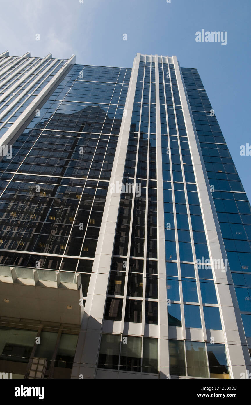 Fragments of tall buildings reflecting in Toronto Canada Stock Photo ...