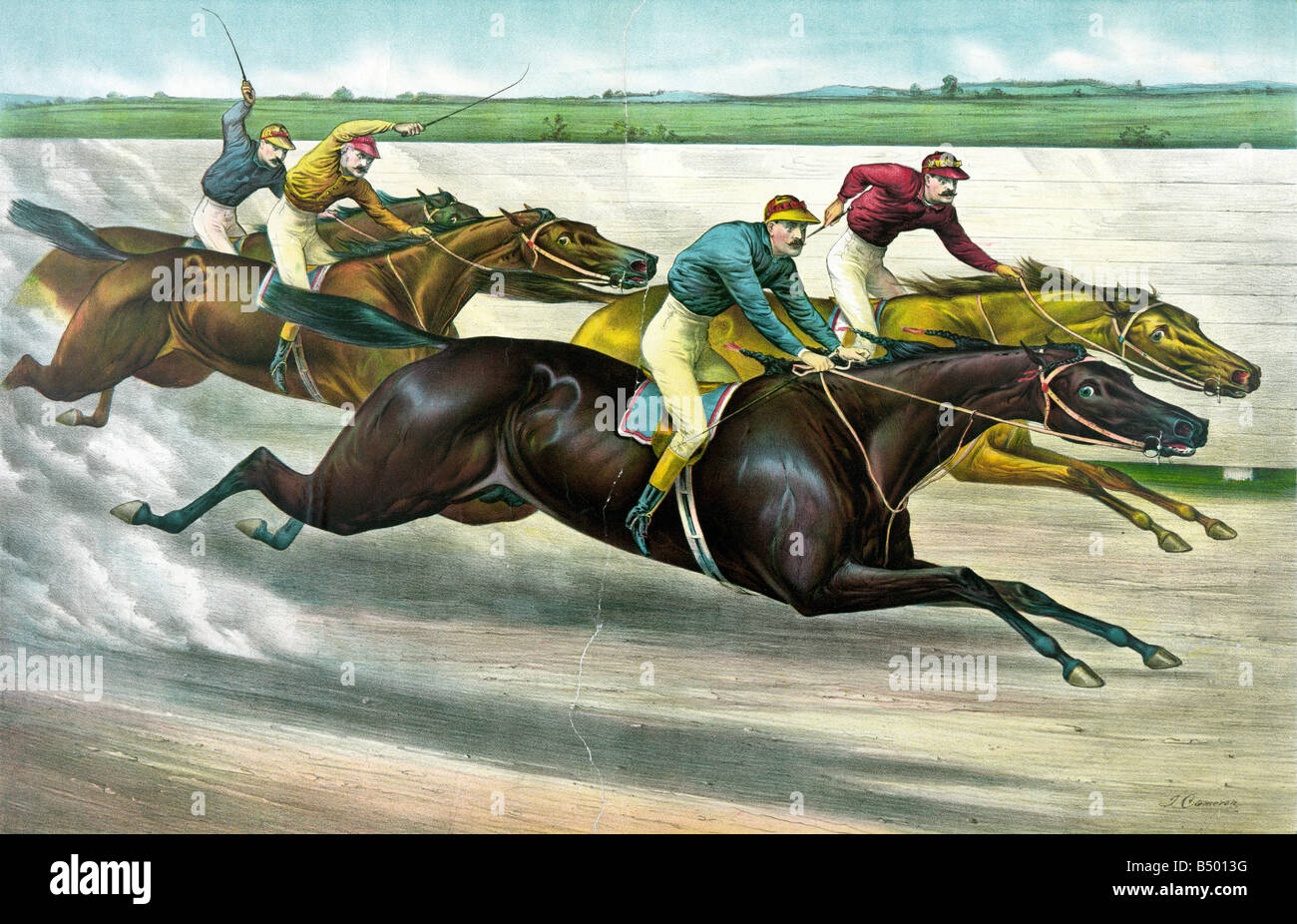 Riding for the championship Stock Photo - Alamy