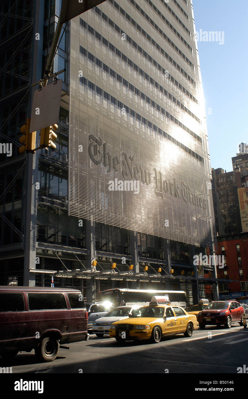 The offices of the the New York Times in Midtown Manhattan are seen on ...