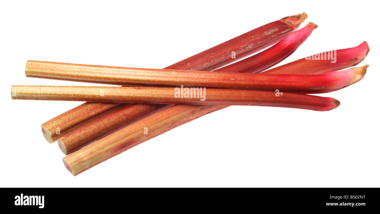 Pieces of rhubarb Cut Out Stock Images & Pictures - Alamy