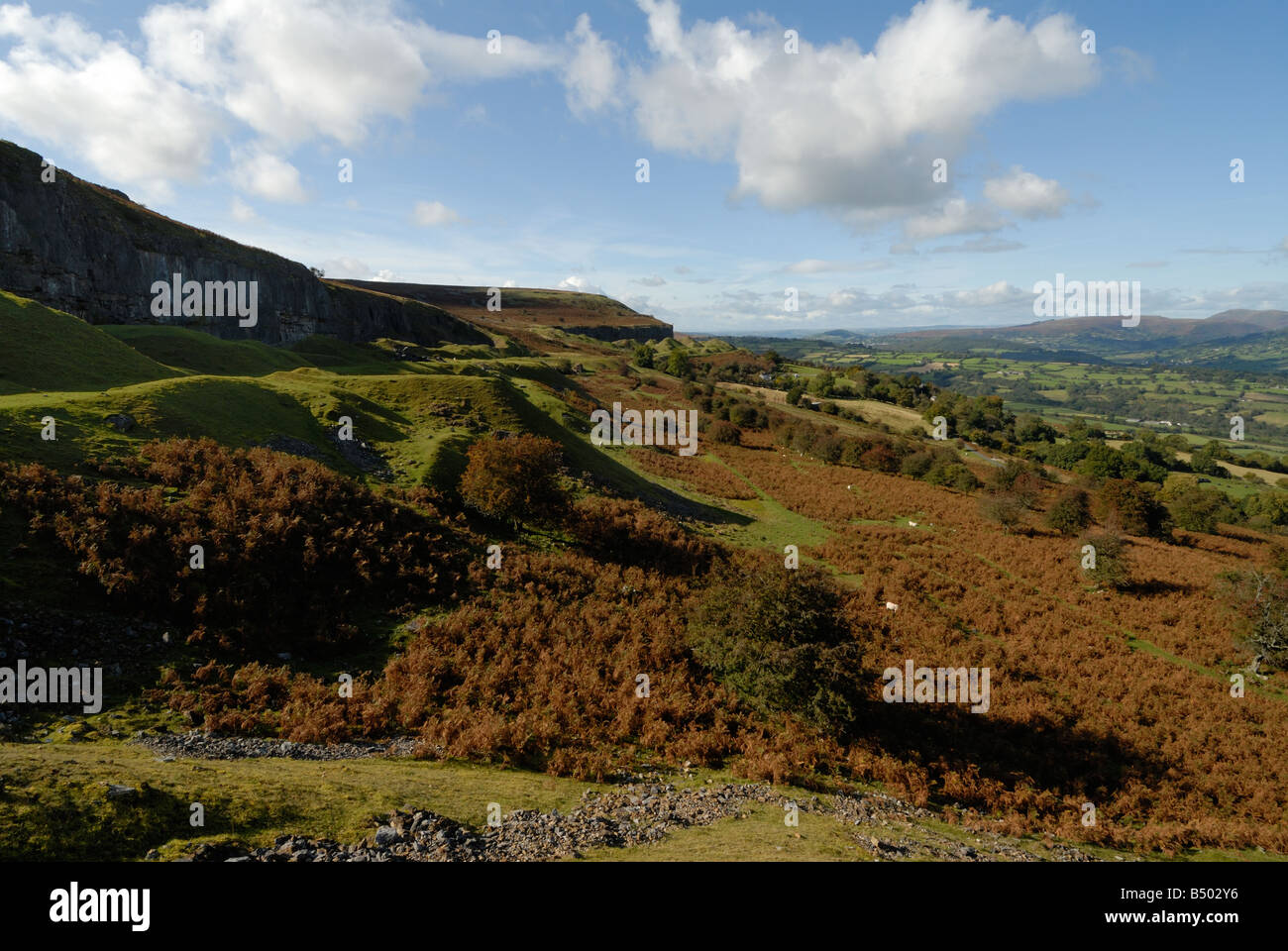 Llangattock escarpment wales hi-res stock photography and images - Alamy