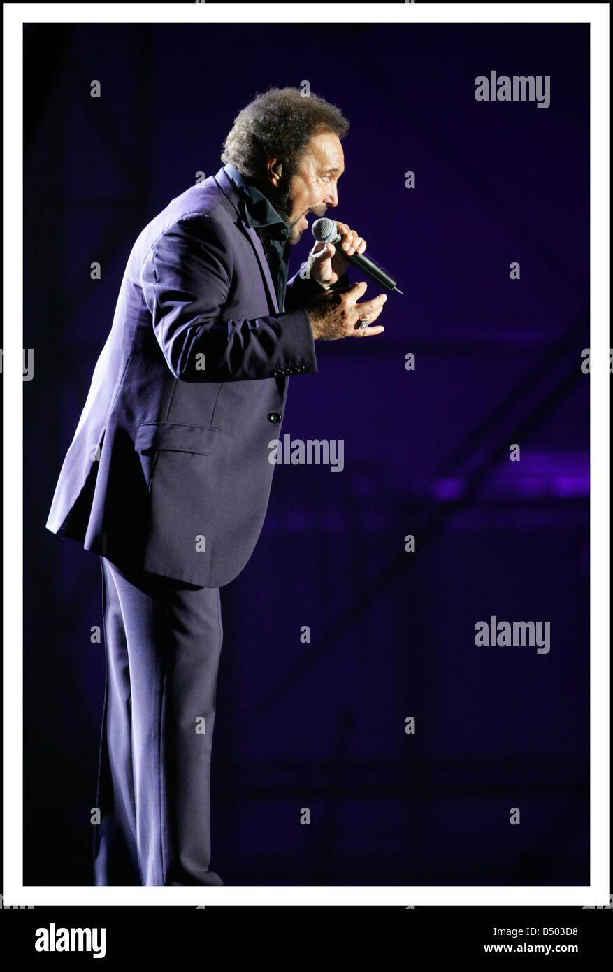 Tom Jones performs in his home tome of Pontypridd South Wales for the ...