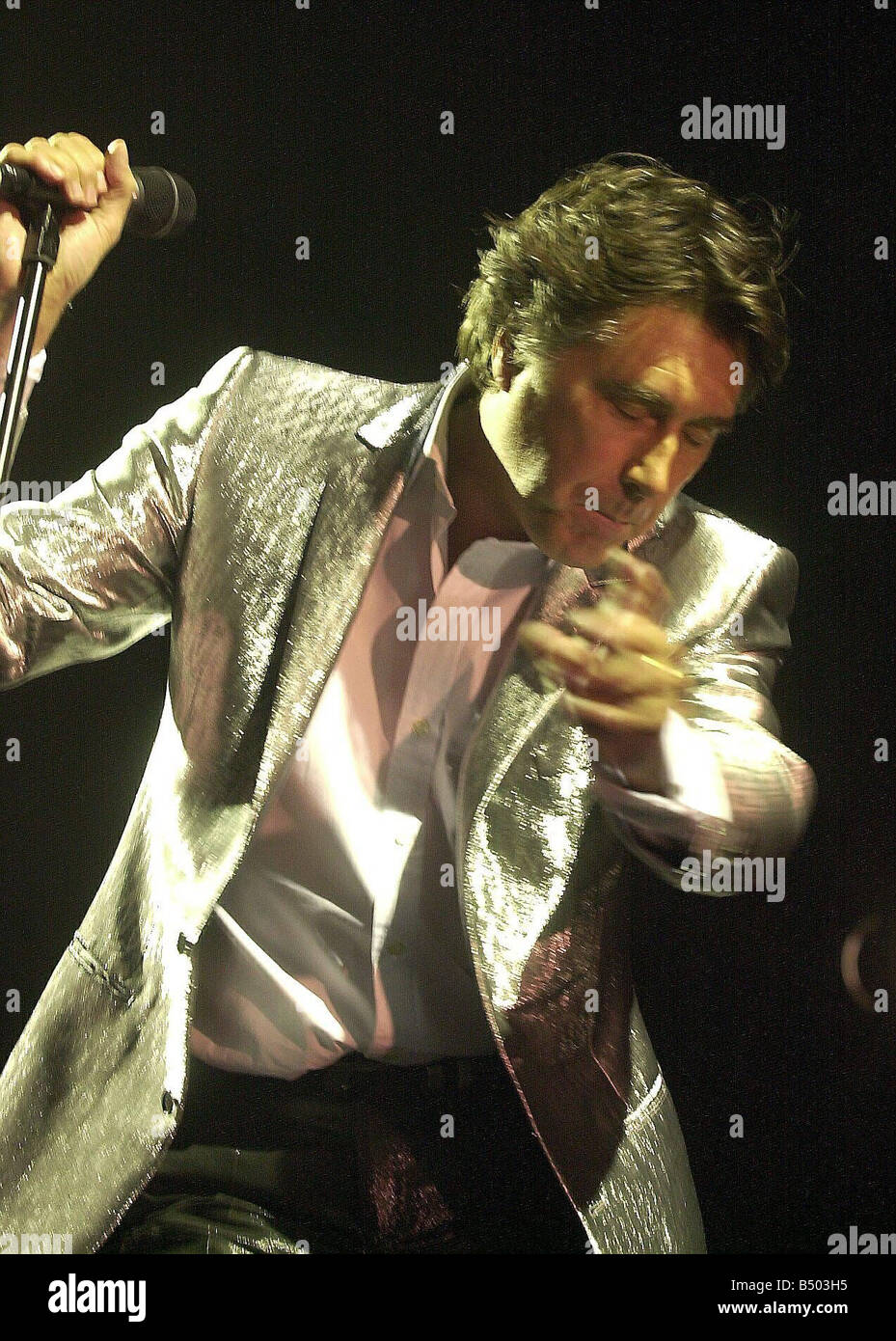 Bryan Ferry singer with the band Roxy Music June 2001 start their World ...