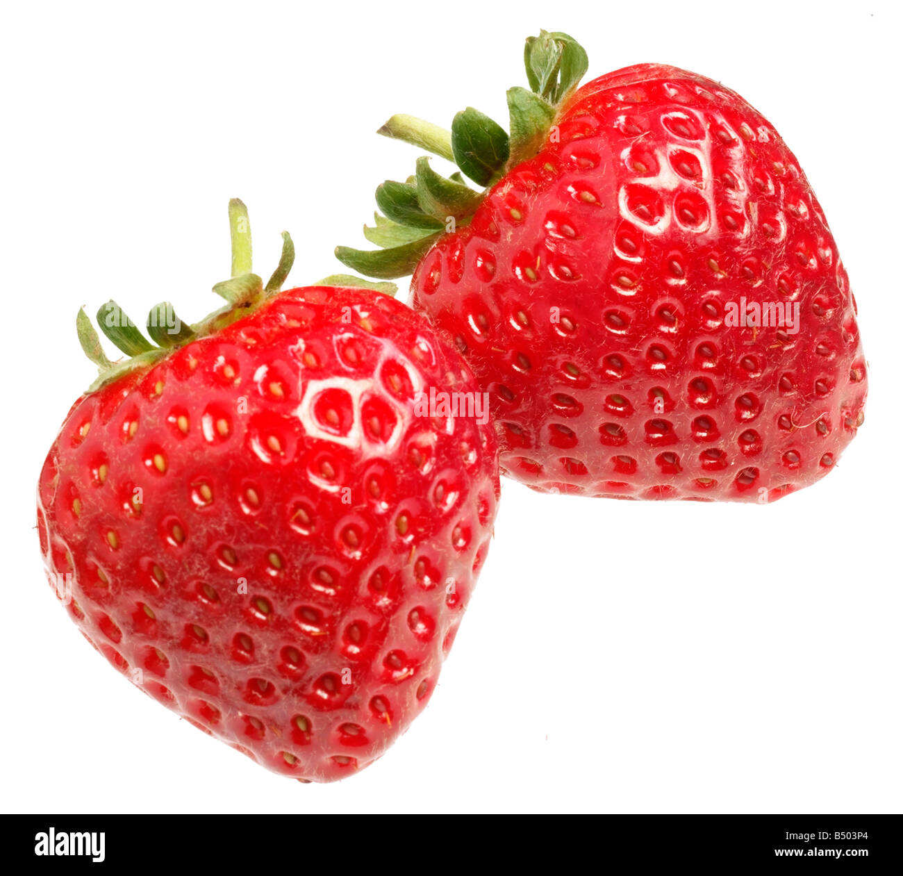 Two strawberries hi-res stock photography and images - Alamy
