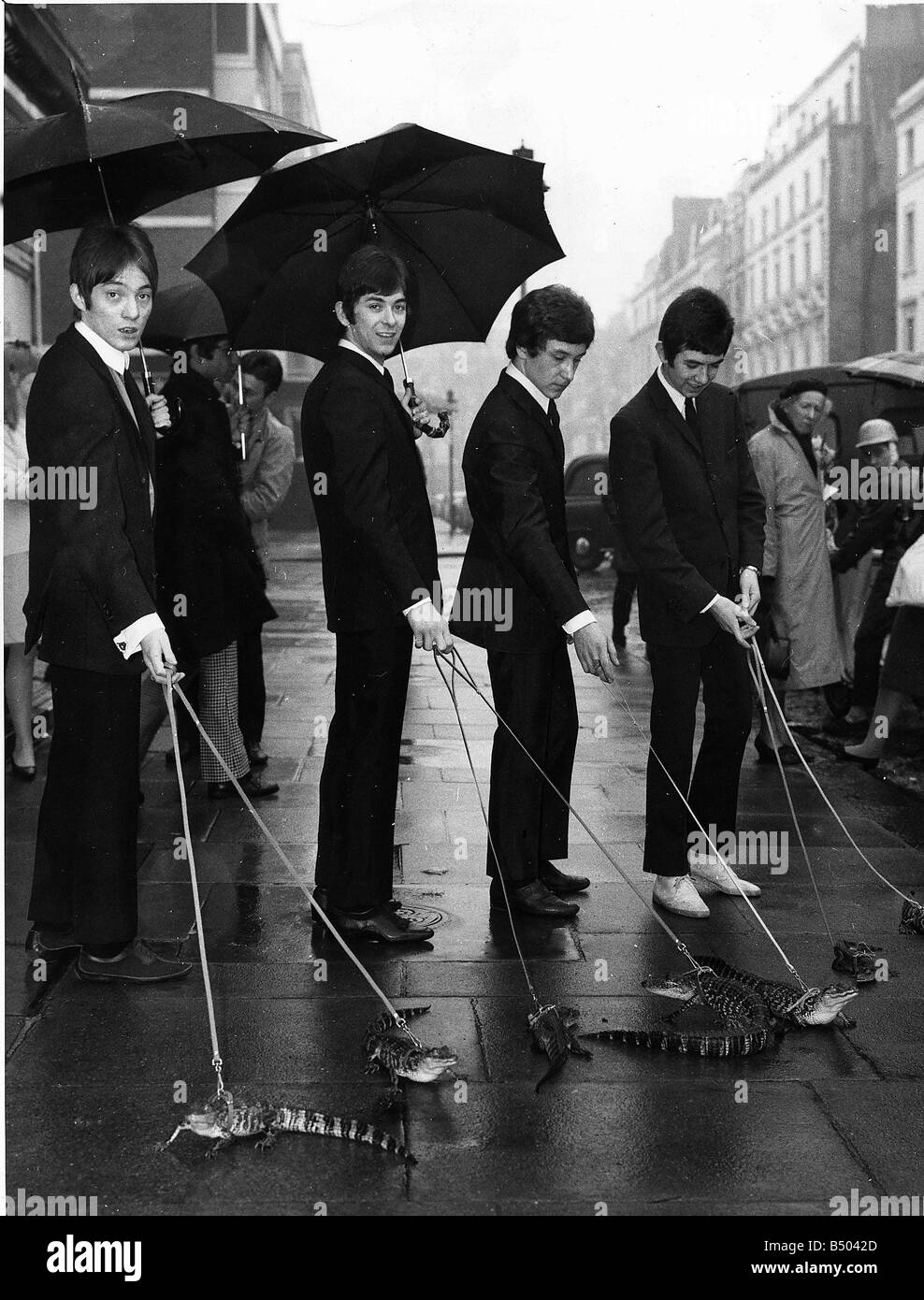 The Small Faces pop group walking crocodiles 1966 Stock Photo - Alamy