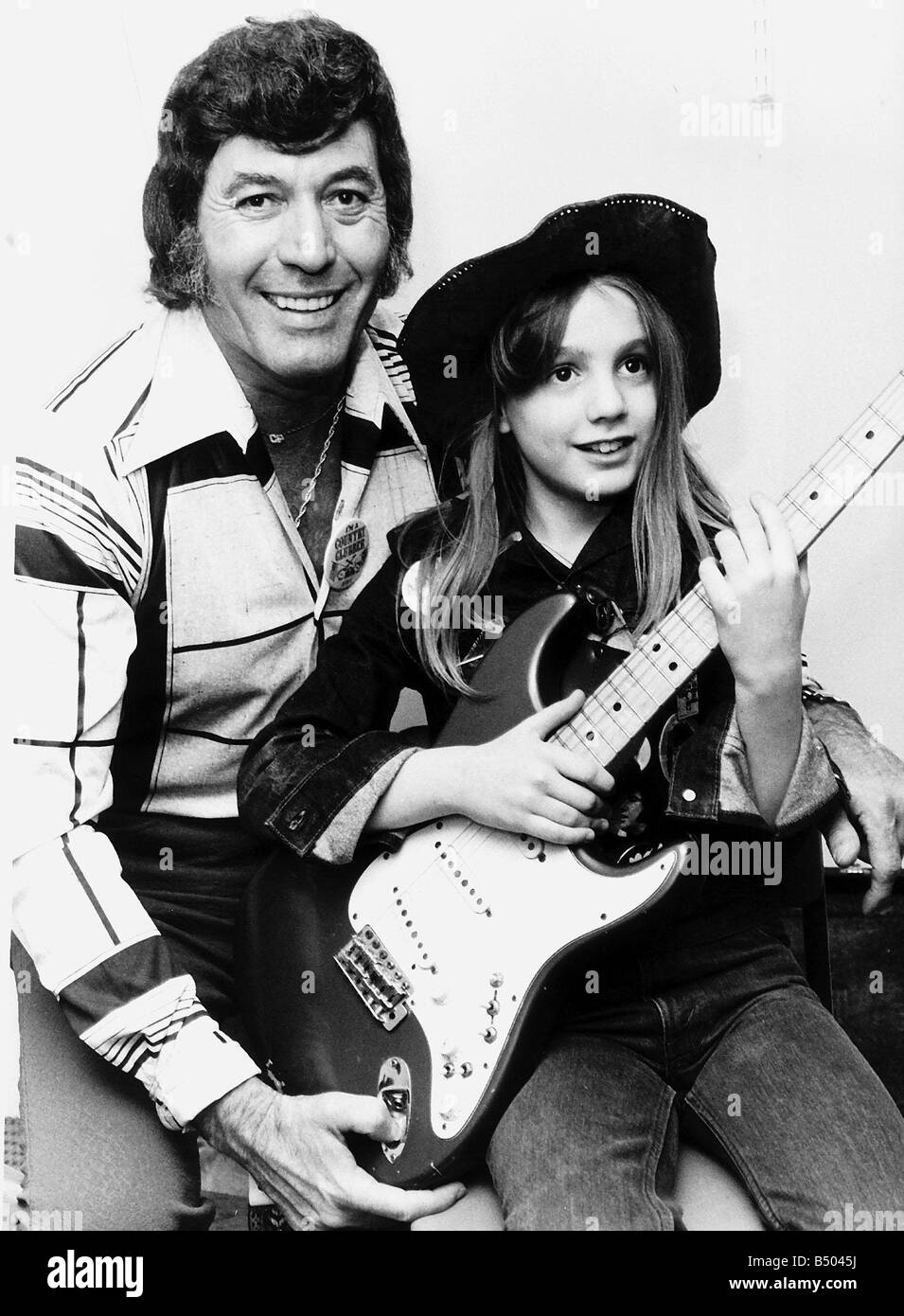 Carl Perkins pop singer with young boy on knee 1978 Paul Inder 10 year ...