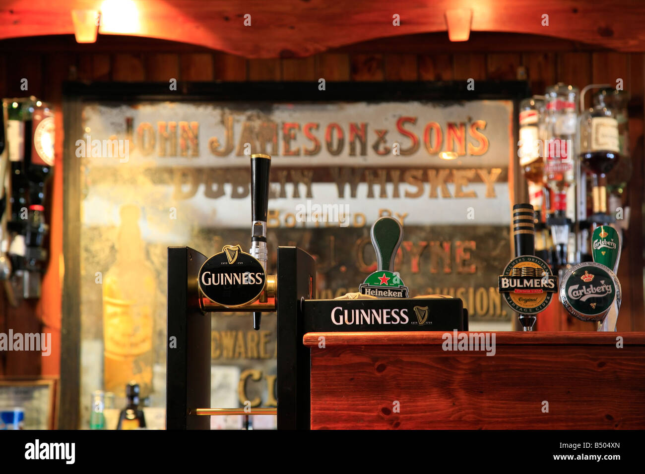 Guinness tap in a pub in Cleggan, Connemara, Ireland Stock Photo - Alamy