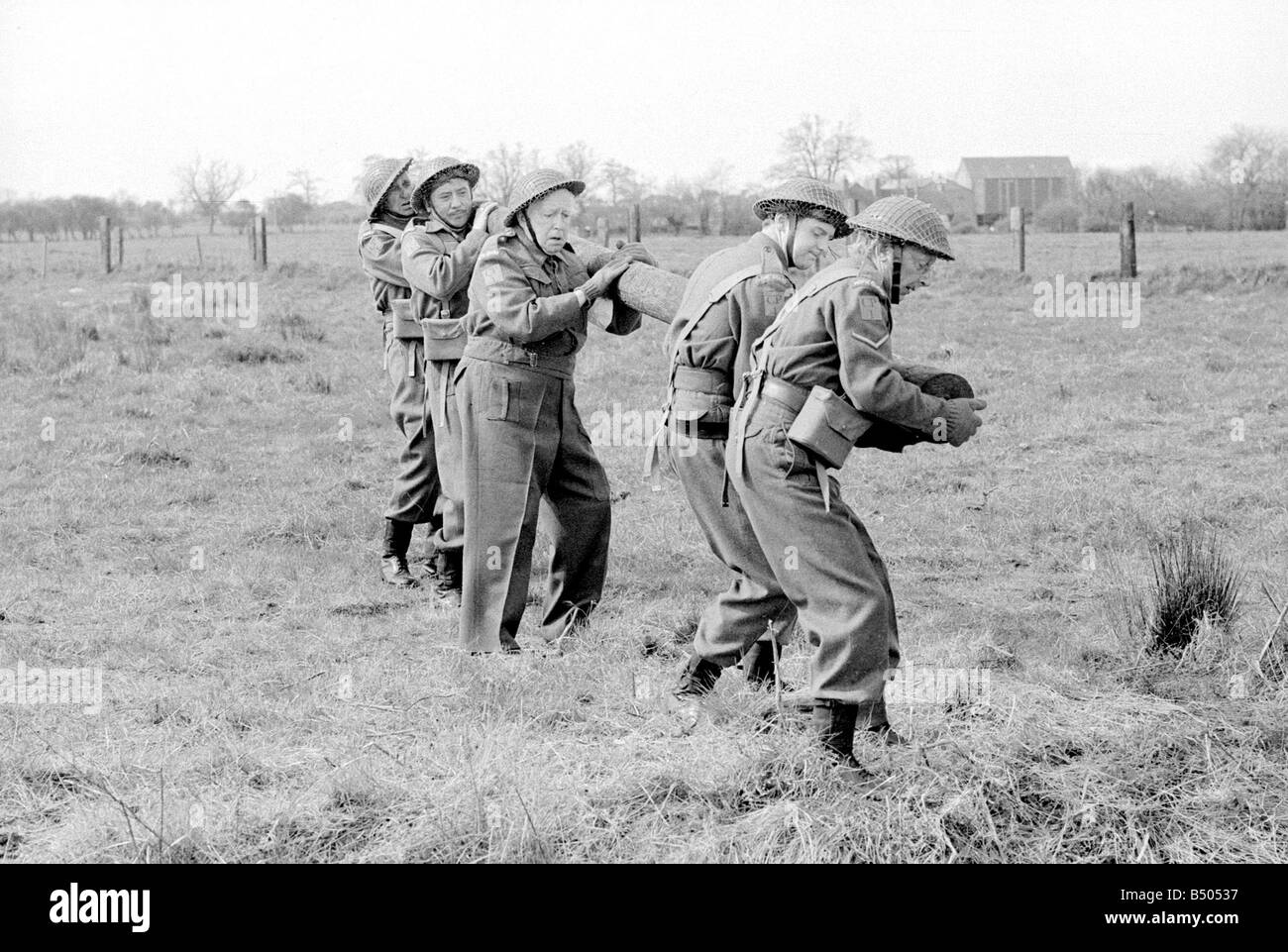 Dads Army ;Actor Clive Dunn who plays Corporal Jones Ian Lavender as ...