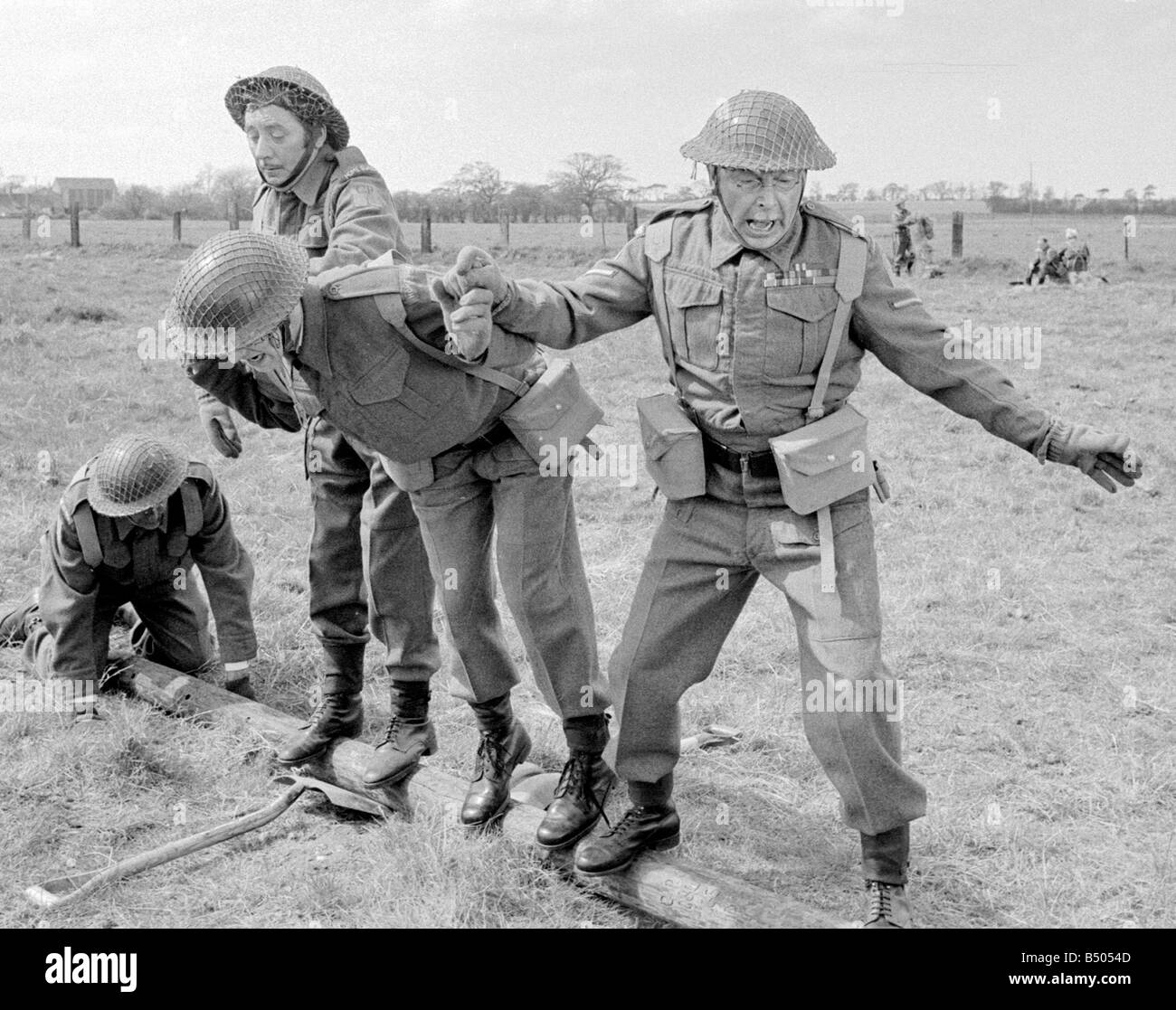 Dads Army Actor Clive Dunn Who Plays Corporal Jones Right And James Beck As Private Walker