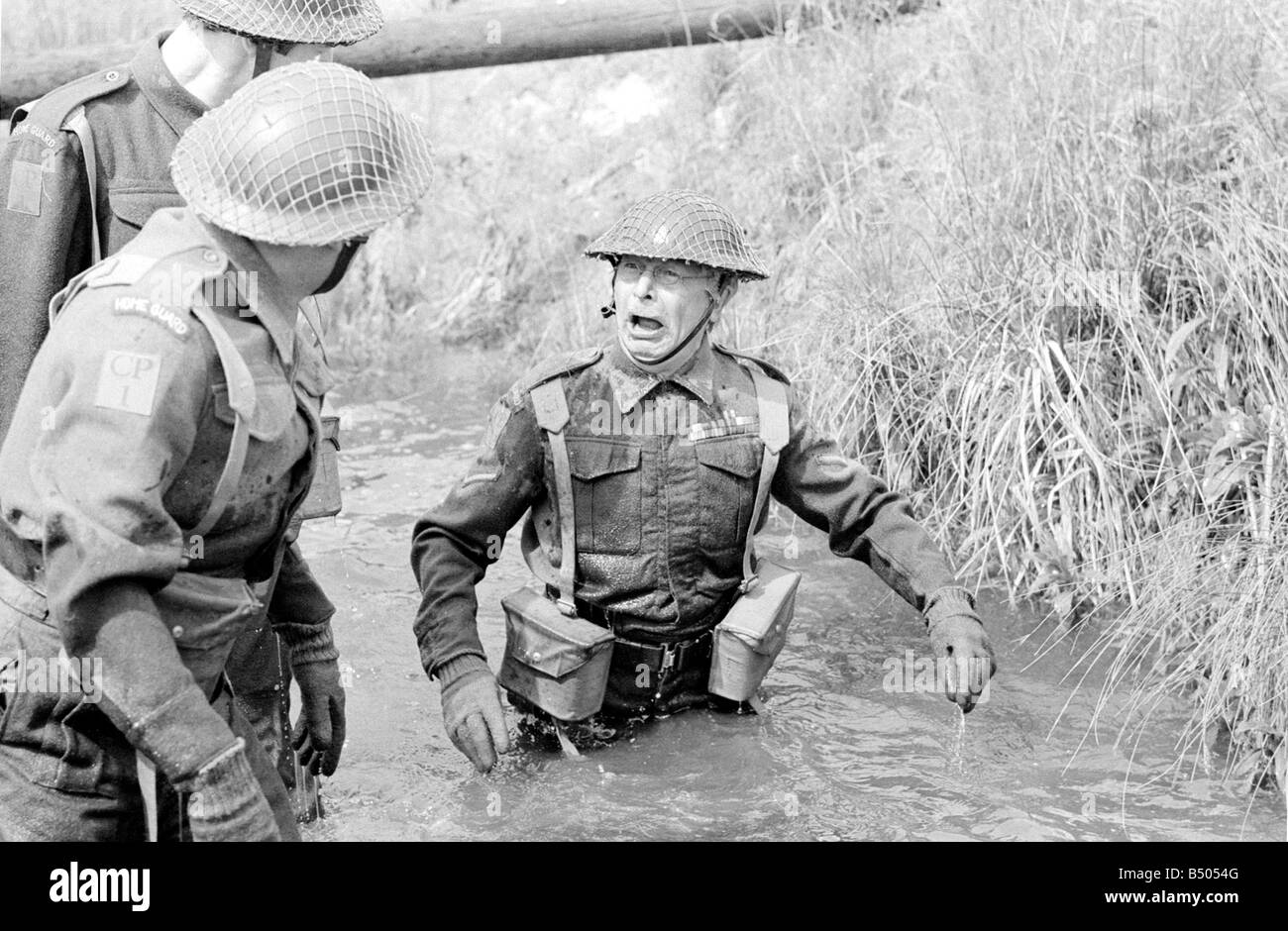Dads Army Actor Clive Dunn Who Plays Corporal Jones In The Bbc Tv Series Dads Army Seen Filming